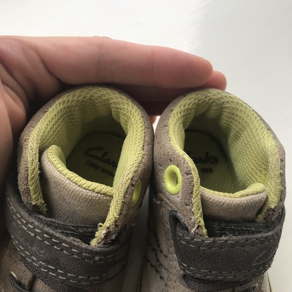 Clarks | Shoes | Clarks Gray Baby Boy High Top Sneakers Size 45 | Poshmark